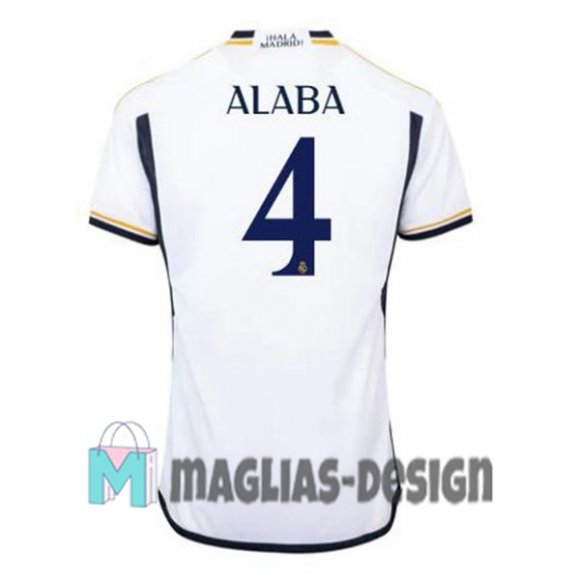 Maglie Calcio Real Madrid (Alaba 4) Prima Bianco 2023-2024 - €28.00